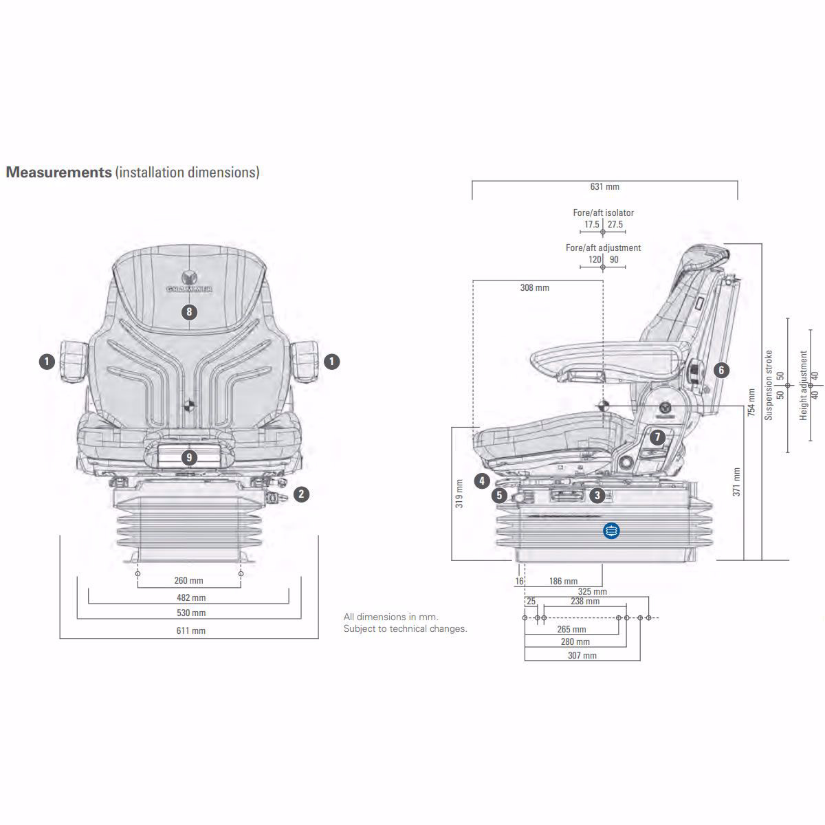 Grammer Seat Maximo Comfort Plus for Agriculture | Equipment Warehouse Pty Ltd | Sydney ...