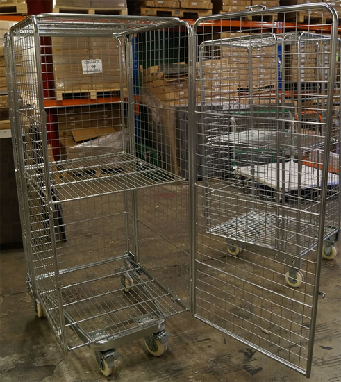 Stock Trolley Full Cage Roof and Door : Stock Trolley with Full Cage ...
