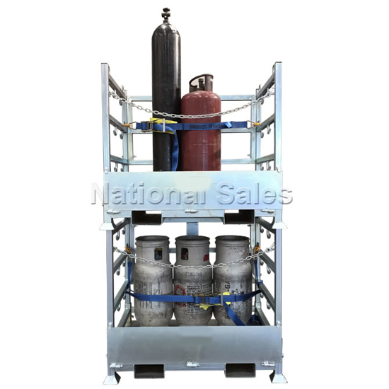 Gas Cylinder Storage and Transport Cage Flat Packed