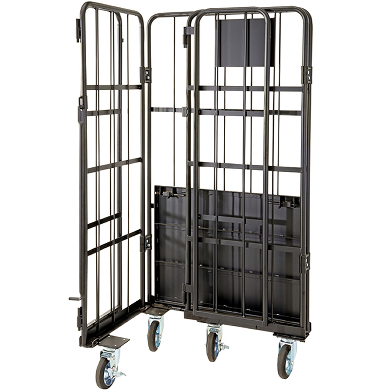 Heavy Duty Security Cage Trolley with Doors 500Kg Capacity (Matt Black)