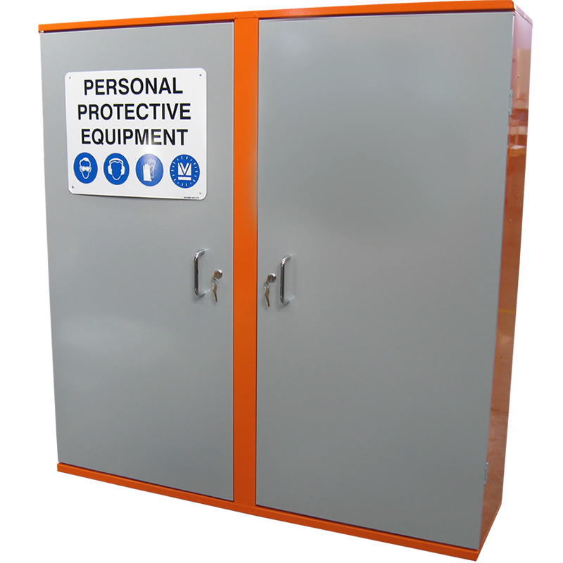 PPE Storage Cabinet Double Door with 3 x Shelves