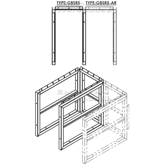 Gas Cylinder Storage Rack Add-on Module - 450x900